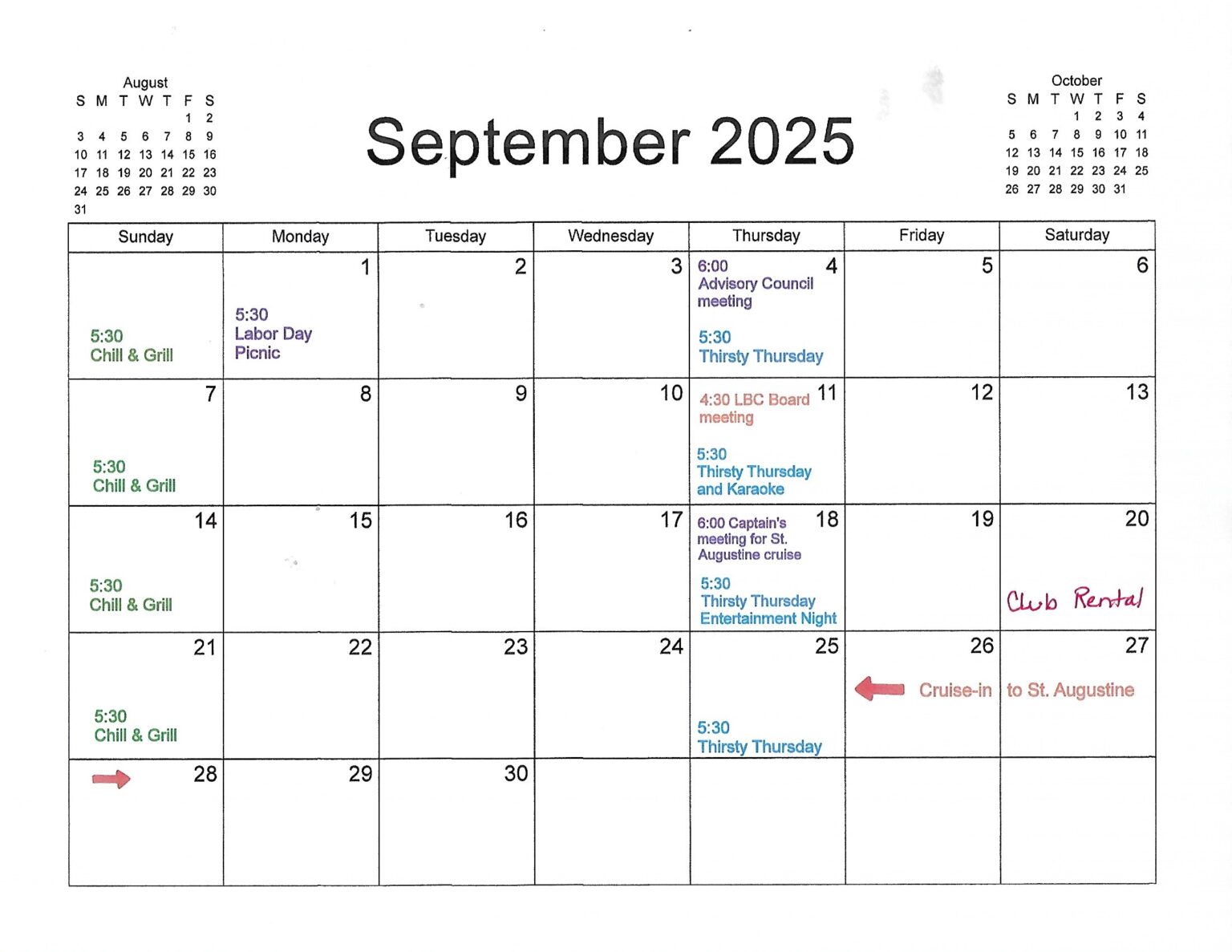 Events | The Leesburg Boat Club