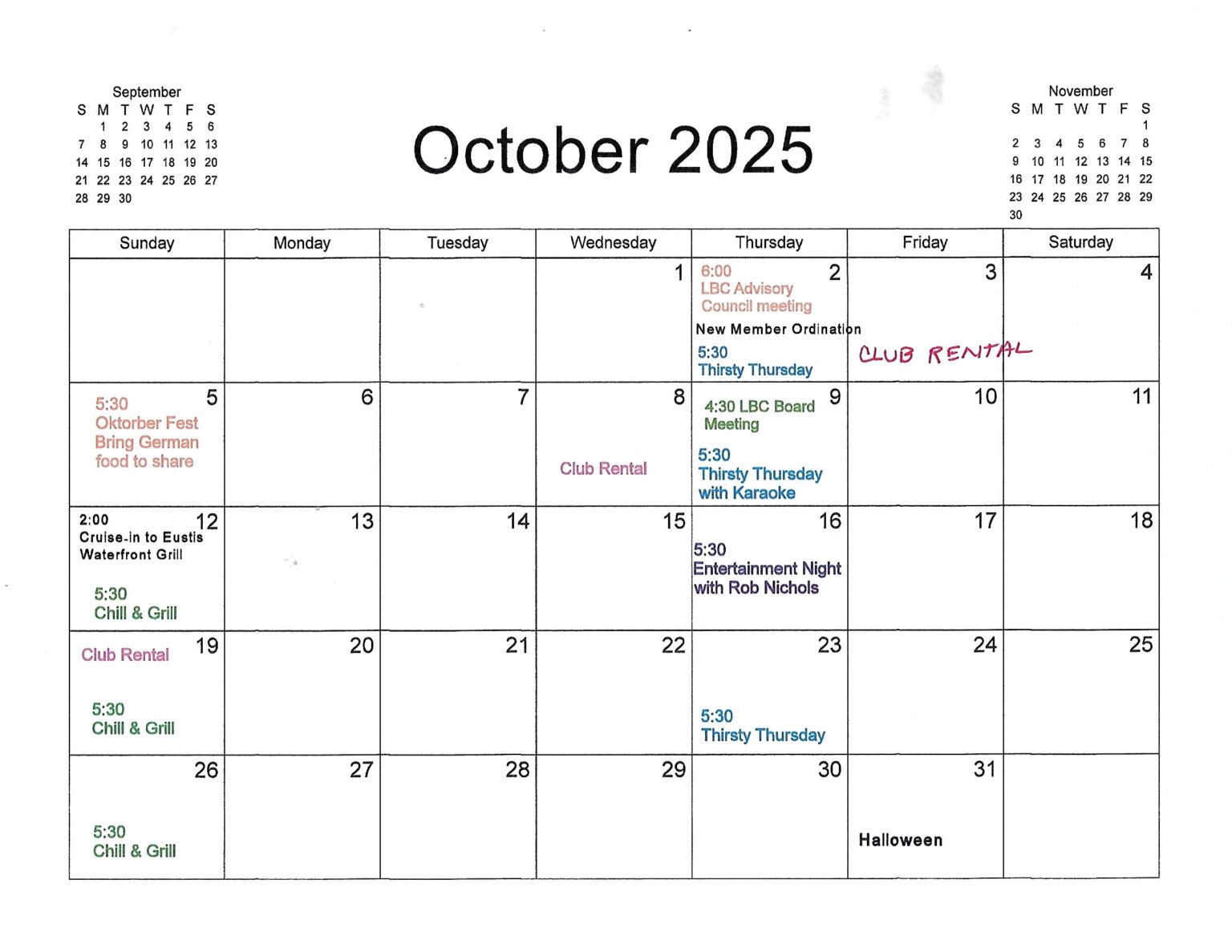 Events | The Leesburg Boat Club